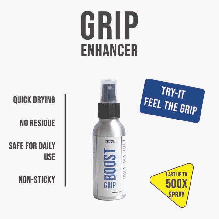 RVP GRIPBOOST SPRAY GRIP ENHANCER PADEL TENIS BADMINTON GOLF POLEDANCE ...