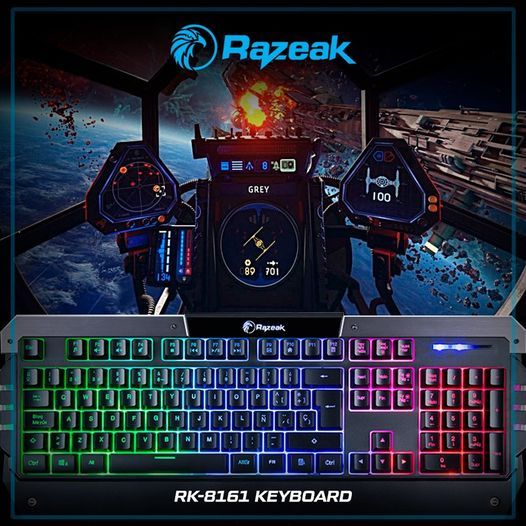 KEYBOARD RAZEAK RK-8161 คีย์บอร์ดมีไฟ | Lazada.co.th