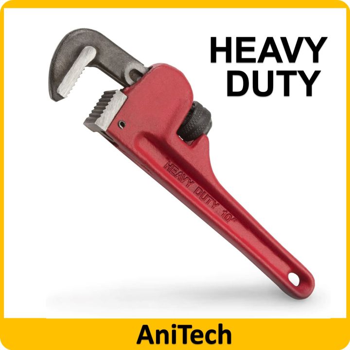 PIPE WRENCH Heavy Duty American Type Pipe Wrench Adjustable Plumbing ...