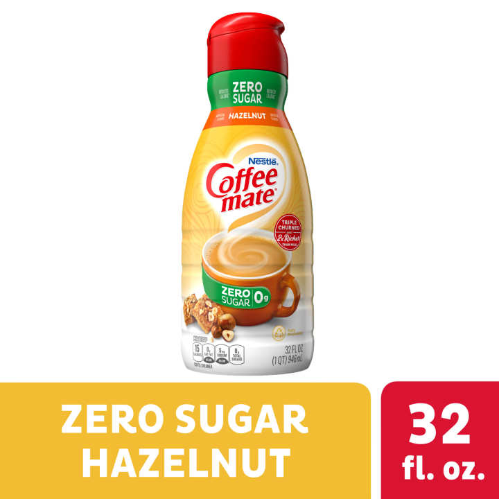 Nestle Coffeemate Hazelnut Zero Sugar Liquid Coffee Creamer 32 fl oz ...