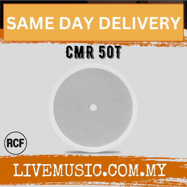 RCF 5" CMR 50T Two Way Ceiling Monitor Speaker with Transformer, 40W - White ( CMR50T / CMR 50T ...