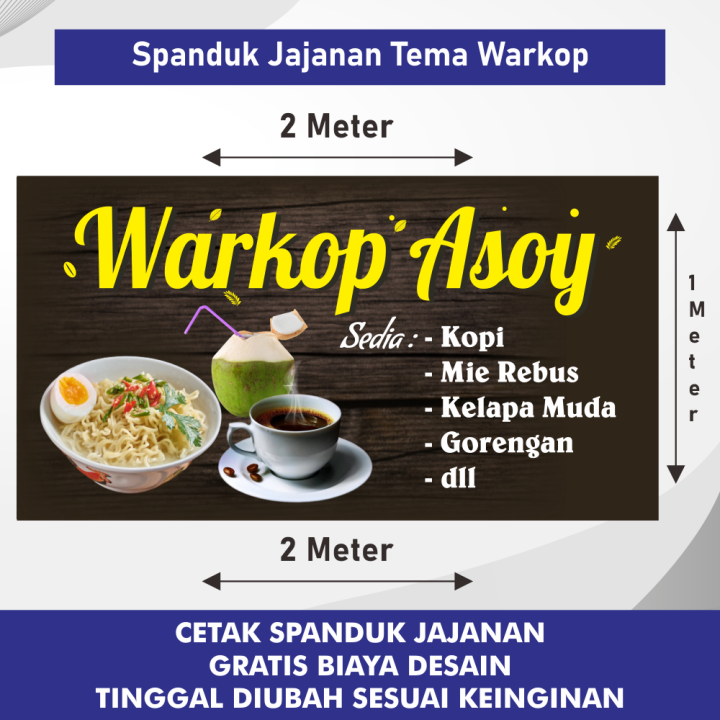 Cetak Spanduk Jajanan/Makanan/Minuman Tema Warkop - Free Desain ...