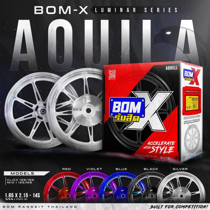 Bom Rangsit BomX AQUILA - Honda Click 125/150 | Hard Alloy Mags | Lazada PH