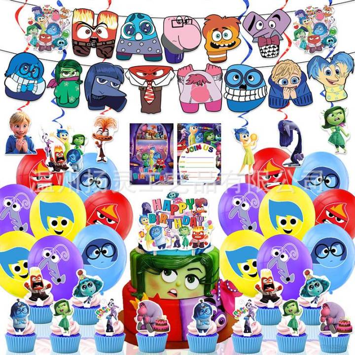 YF Inside Out 2 themed decoration celebrate birthdayhappyparty banner ...