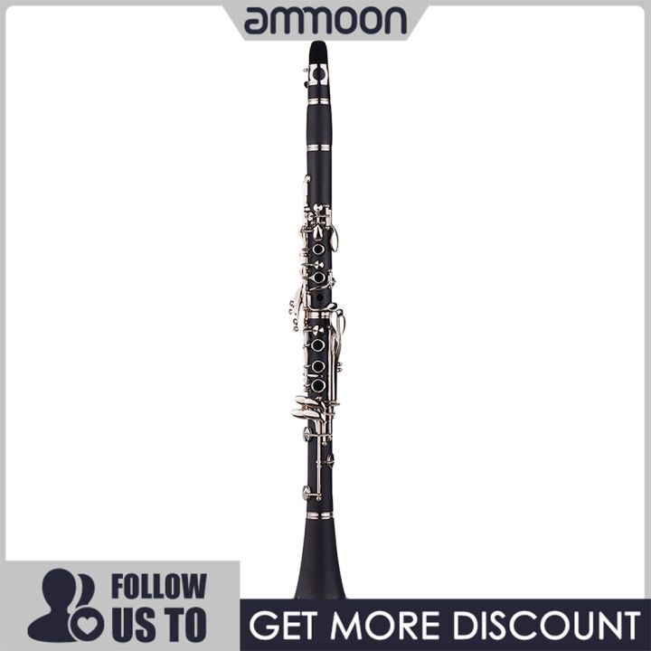 [ammoon]ABS 17-Key Clarinet Bb Flat with free gifts black | Lazada ...
