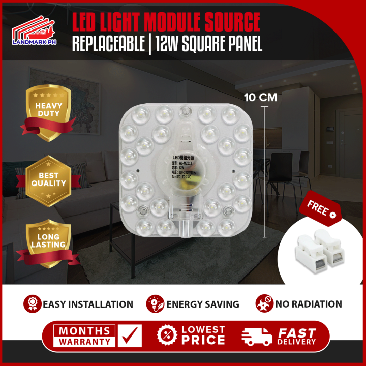 LED Light Source Module 12w - LED Ceiling Light Replacement - Square ...