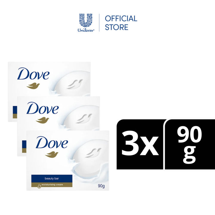 [triple Value Pack] Dove Beauty Bar White 90g For Deep Nourishment