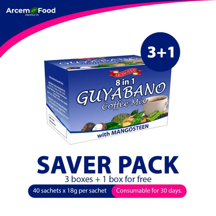 Arcem Food 8 in 1 Guyabano Coffee Mix, Herbal Organic Coffee | Lazada PH