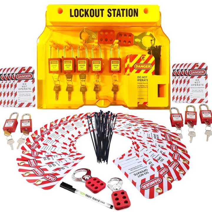 (FYSK) Lockout Tagout Station for Safe Electrical Lockouts,2Hasps ...