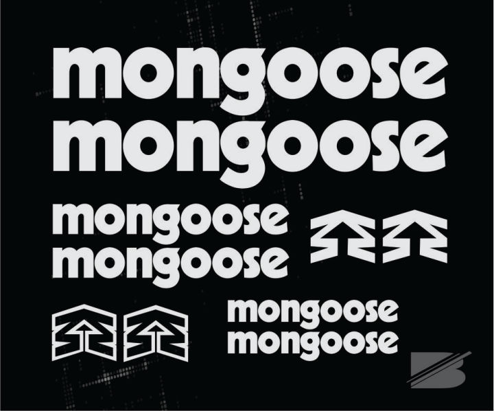Mongoose Bike frame Vinyl Stickers (grey/silver glossy) - 1set | Lazada PH