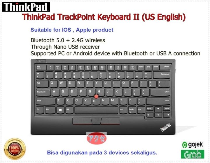 Bluetooth ThinkPad TrackPoint keyboard Version 2 for Windows Android ...
