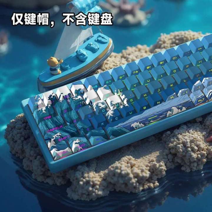 Keycap Translucent Ukiyoe Coral Sea The Great Wave off Kanagawa Cherry ...
