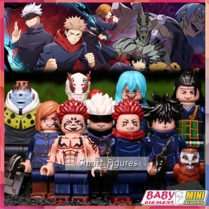 Jujutsu Kaisen Minifigures Itadori Yuji Hanao Rogo Geto Suguru Gojo ...