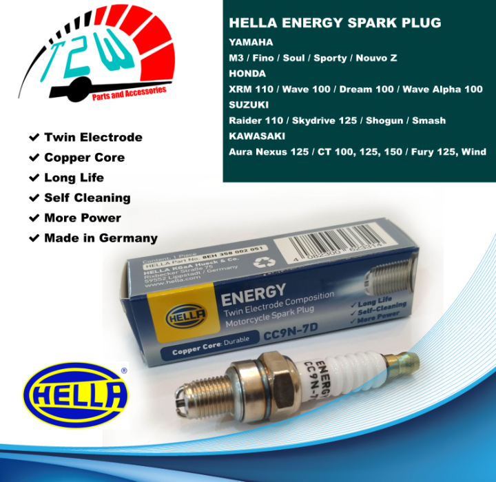 SPARK PLUG HELLA ENERGY CC9N-7D Mio M3 / sporty / soul | Lazada PH