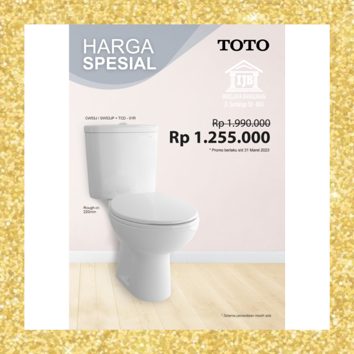 Kloset Duduk TOTO CW53J / CW 53 J Packing Kayu Pengiriman Luar Kota dan ...