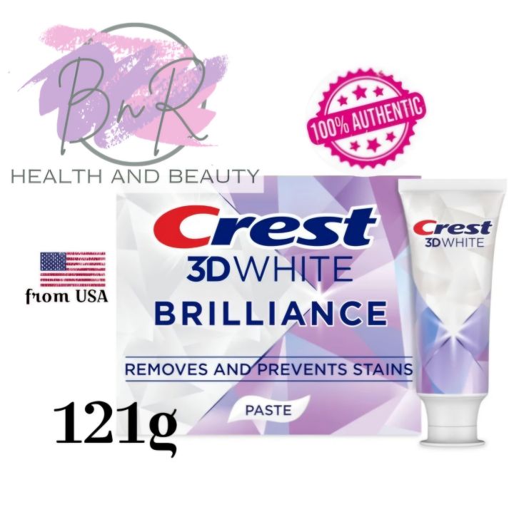 Crest 3D White Brilliance Bright Mint Teeth Whitening Toothpaste ...