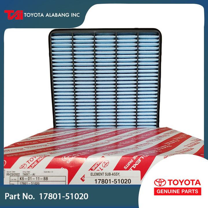 Toyota Genuine Air Filter ( Land Cruiser LC200 ) ( 17801-51020 ...