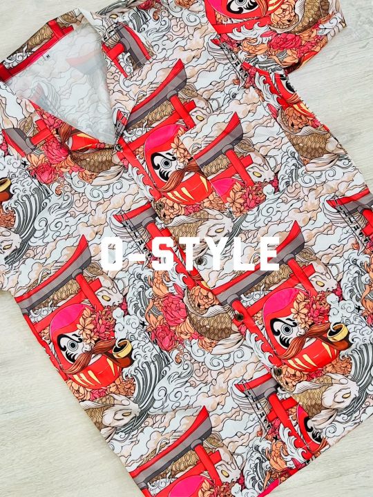 เสื้อฮาวาย ผ้าไหมอิตาลี H196 ญี่ปุ่น | Lazada.co.th