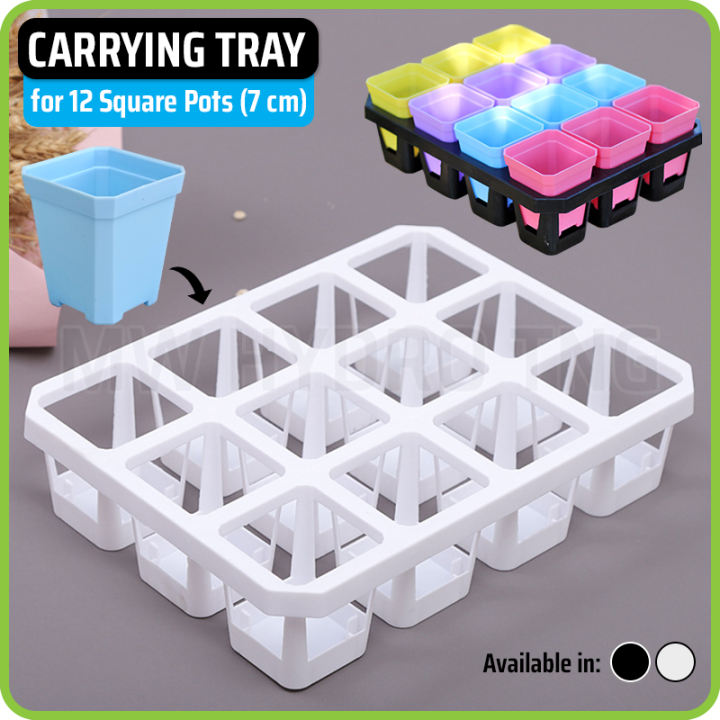 12 Holes Carrying Tray for 7 cm Square Pot | Tray 12 Lubang untuk Pot ...