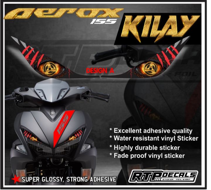 Aerox 155 Kilay Decals Sticker Pair (Left and Right) | Lazada PH