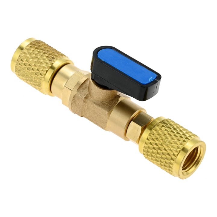 1/4" SAE Female Adapter 7/16"-20 UNF Brass Shut-Off Valve 1/4" SAE ...