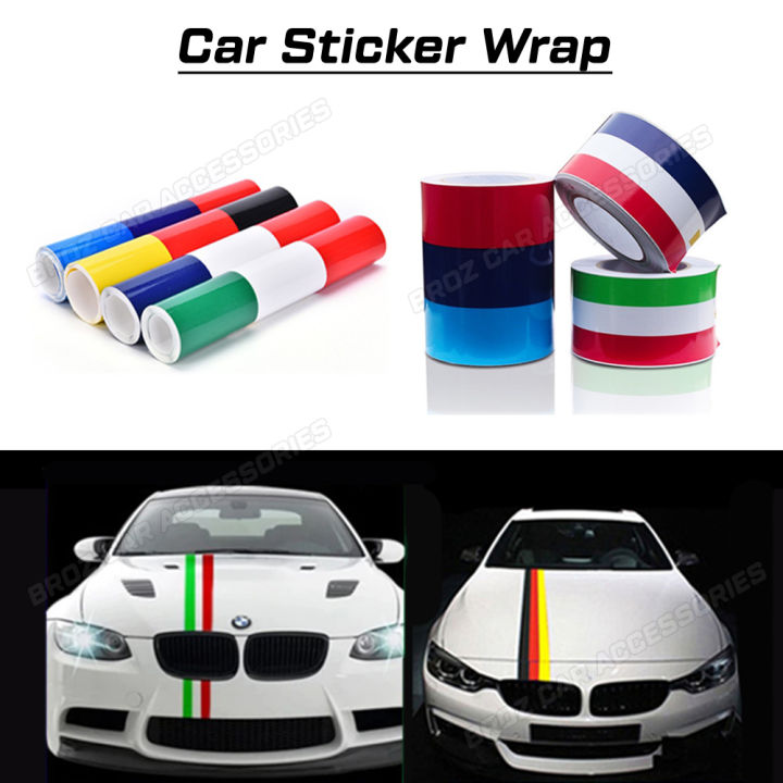 France / Italy / Germany / BMW 1M / 5M Car Sticker Wrap Flag Stripe Car ...