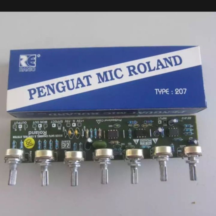 penguat mic roland type 207 penguat mixer audio rakitan amplifier sound ...
