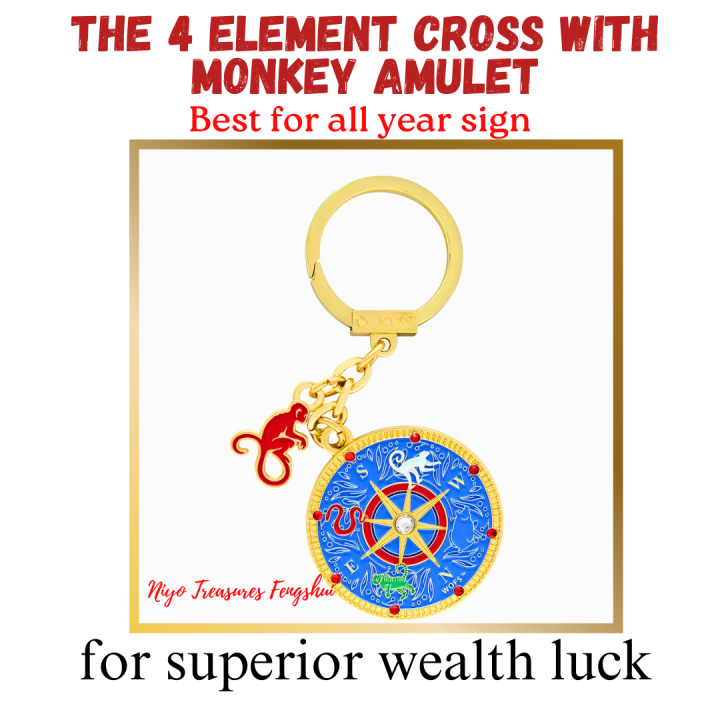 The 4 Element Cross with Monkey Amulet 2025 | Lazada PH