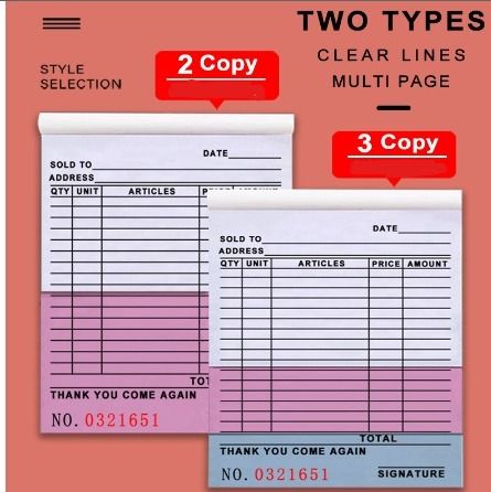 (20pcs)Small/Large Order slip Receipt Carbon less Copy Resibo / ORDER ...