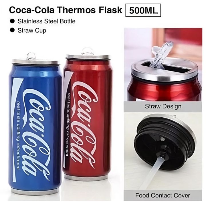 【fan'】500ml Beer Can Vacuum Flask Thermos Water Bottle 304 Stainless ...