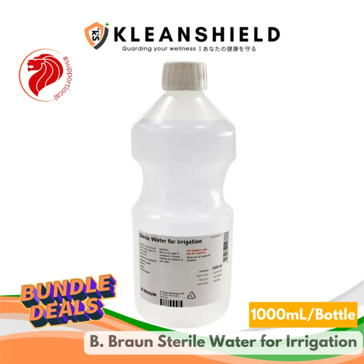 B BRAUN STERILE WATER FOR IRRIGATION 1000mL/Bottle, B. BRAUN AQUA ...