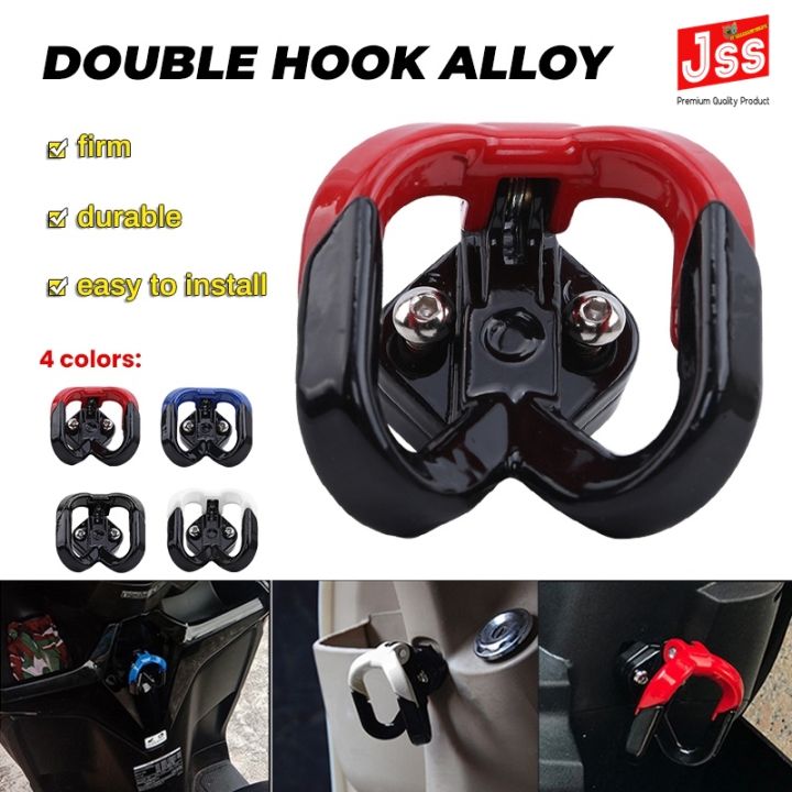JSS Super Heavy Duty Motorcycle universal helmet hook double hooks full ...