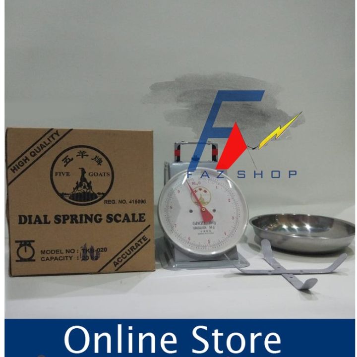 timbangan jarum buah cap kambing 10kg / timbangan duduk buah five goat | Lazada Indonesia