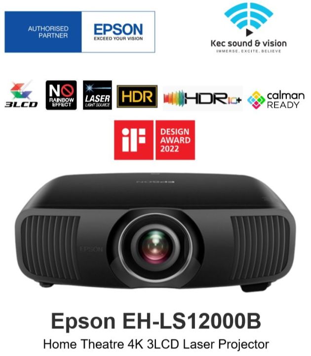 Epson EH-LS12000B Home Theatre 4K 3LCD Laser Projector, LS12000B | Lazada Singapore
