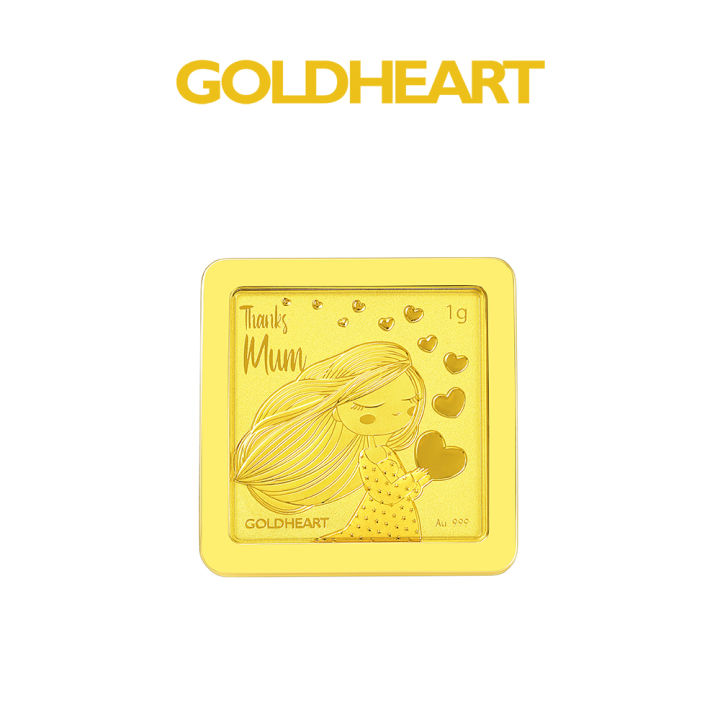Goldheart 999 Gold 1G Thanks Mum Gold Bar | Lazada Singapore