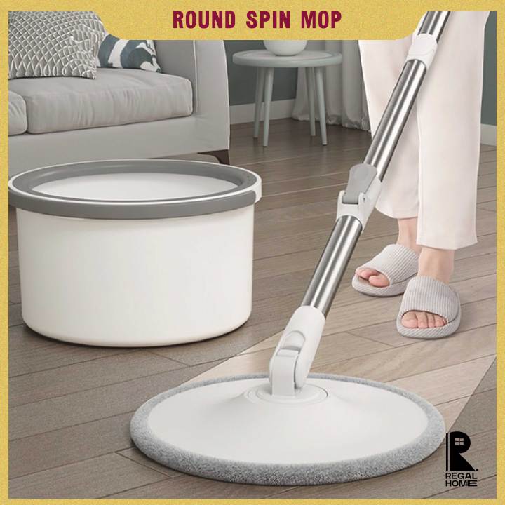 Round Self Wash Spin Mop Spinner Flat Mop Clean Sewage Separation ...