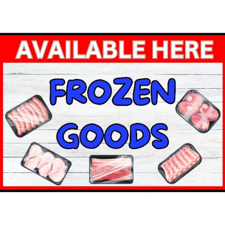 Frozen Goods Signage Laminated Signage A4 Size | Lazada PH