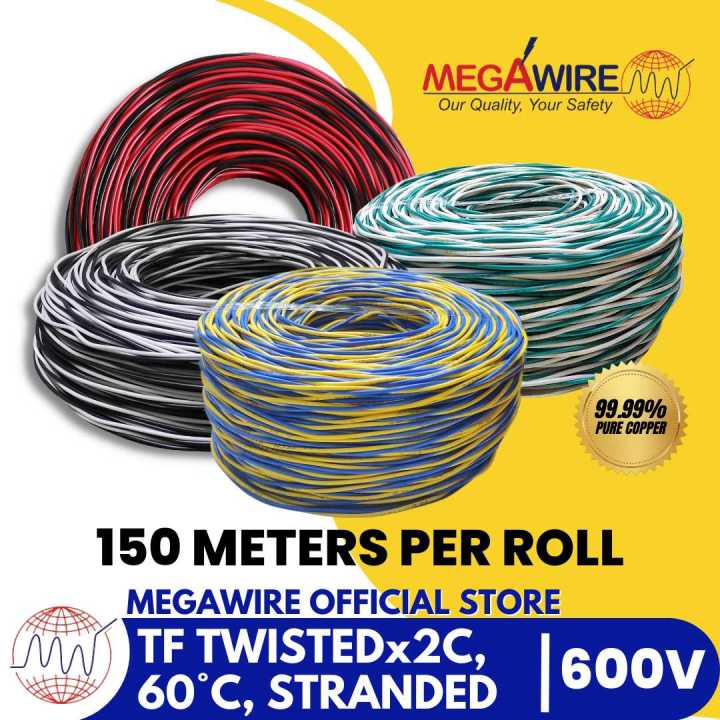 TF TWISTED x2C (150M), 60°C, 600V, STRANDED - ROLL (150 Meters) | Lazada PH