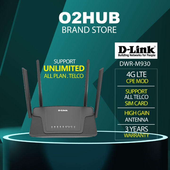 D-LINK DWR-M930 N300 4G LTE MOD lock band Wireless Sim Card WiFi Router ...