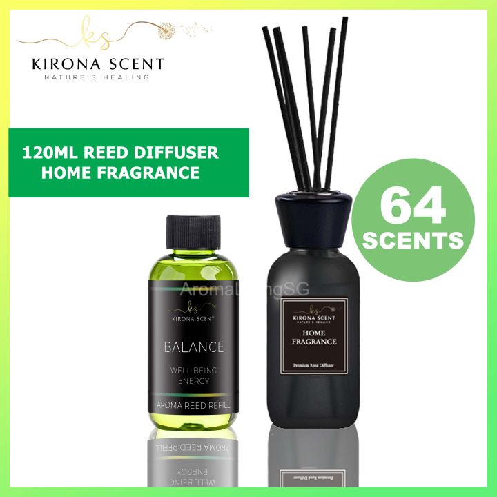 Kirona Scent Spa Frosted Black 120ml Aroma Reed Diffuser Home Fragrance ...