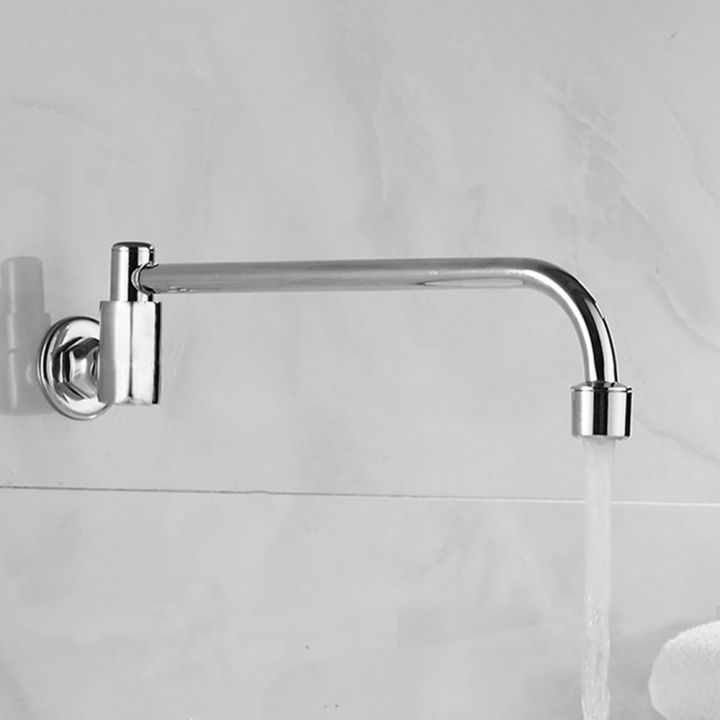 360 Degree Swivel Wall-Mounted Kitchen Faucet Kitchen Sink Swing Faucet ...