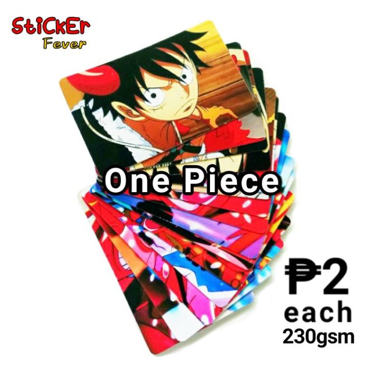 Sticker Fever Anime Photo Card One Piece with photo top Gliterry ...