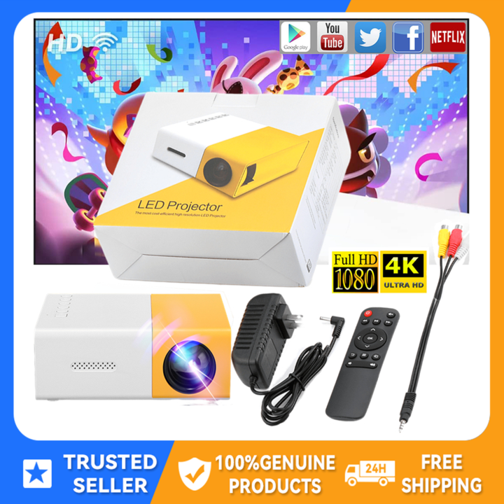 Supermax YG300 Portable Projector LCD Mini Portable 400 - 600LM 1080P ...