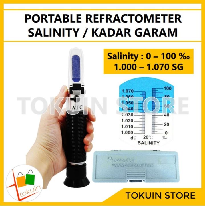Refraktometer Salinitas Salinity Refractometer Alat Ukur Kadar Garam ...