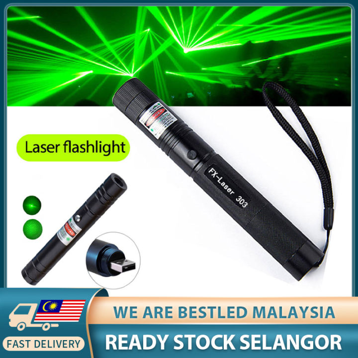 USB Tactical Laser Green/Red Pointer High Power Pen Laser Flashlight ...