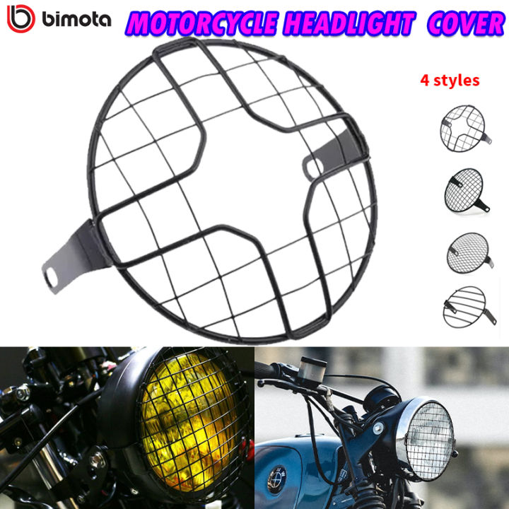 Akozon Headlight Mesh Grill Side Mount Universal