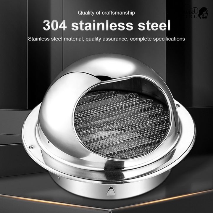 ☢ [No. 2 Hall] 304 Stainless Steel Hood 50-200mm Rain Cover Ventilation ...