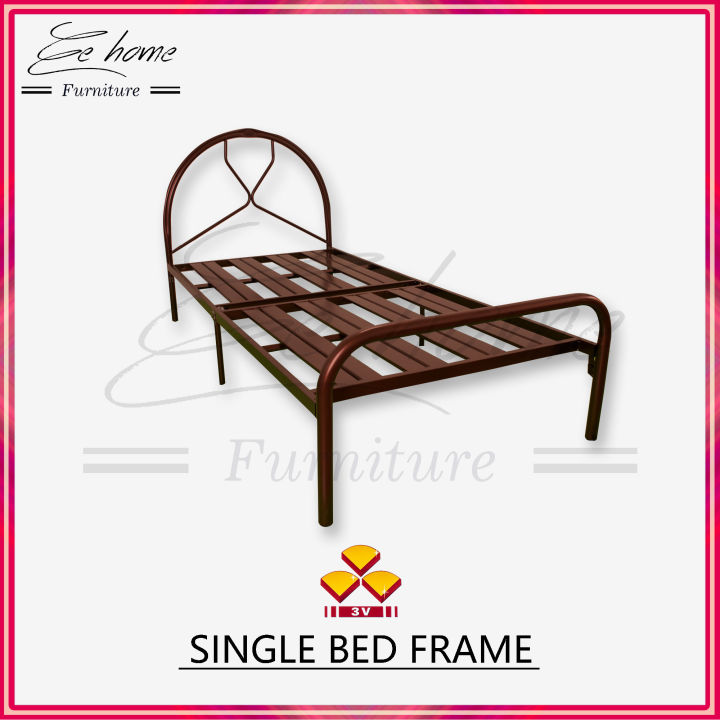 EE HOME 3V Powder Coat Metal Single Bed Frame Katil Besi Bujang Katil ...
