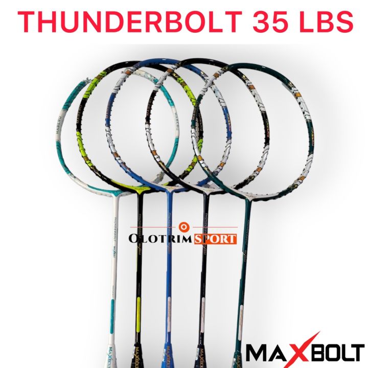 Raket Badminton MAXBOLT THUNDERBOLT 35LBS Thunder Bolt 35 Lbs Original ...