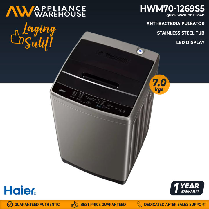 Haier HWM70-1269S5 7kg Quick Wash Fully Automatic Top Load Washing ...